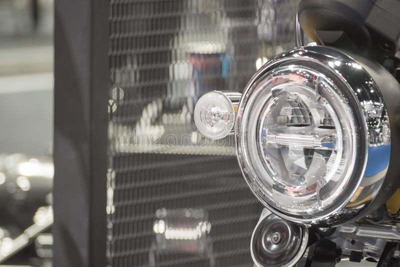 Motorcycle headlight stock image. Image of equipment - 114205771