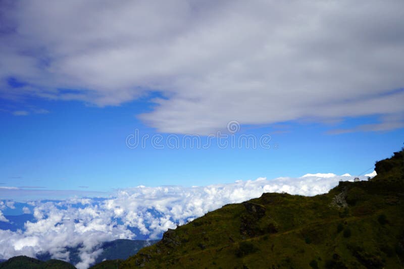 Side View of Mountain with Blue Sky Stock Photo - Image of adventure ...