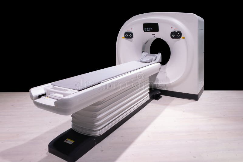 MRI Machine in Black Background Stock Photo - Image of imaging, black ...