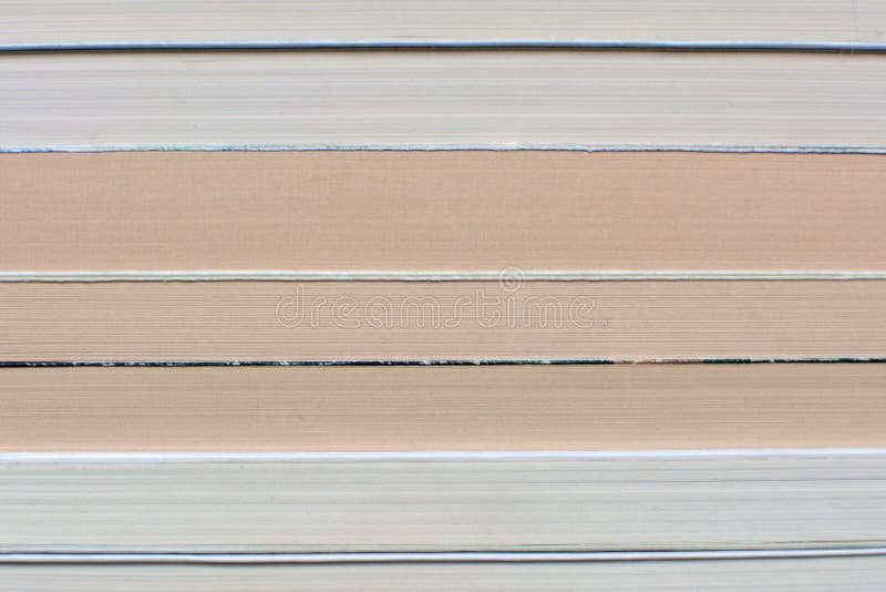Side View of Multiple Old and Yellowed Stacked Books Stock Image ...