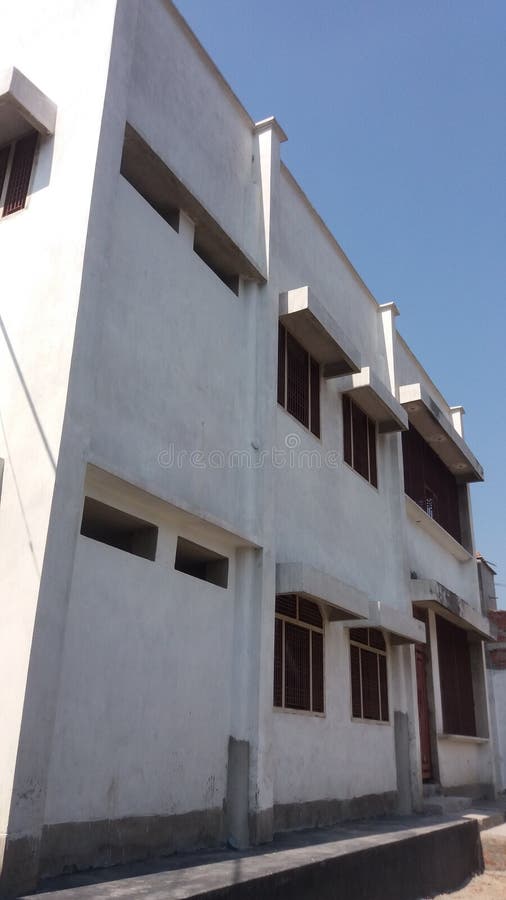 Side View of Newly Constructed Building Stock Image - Image of newly ...