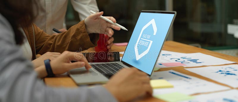 Mock Up Chart Slide Show Presentation on Display Television with Camera ...