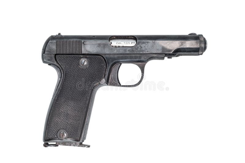 Pistol Side View stock image. Image of trigger, shooting - 1370557
