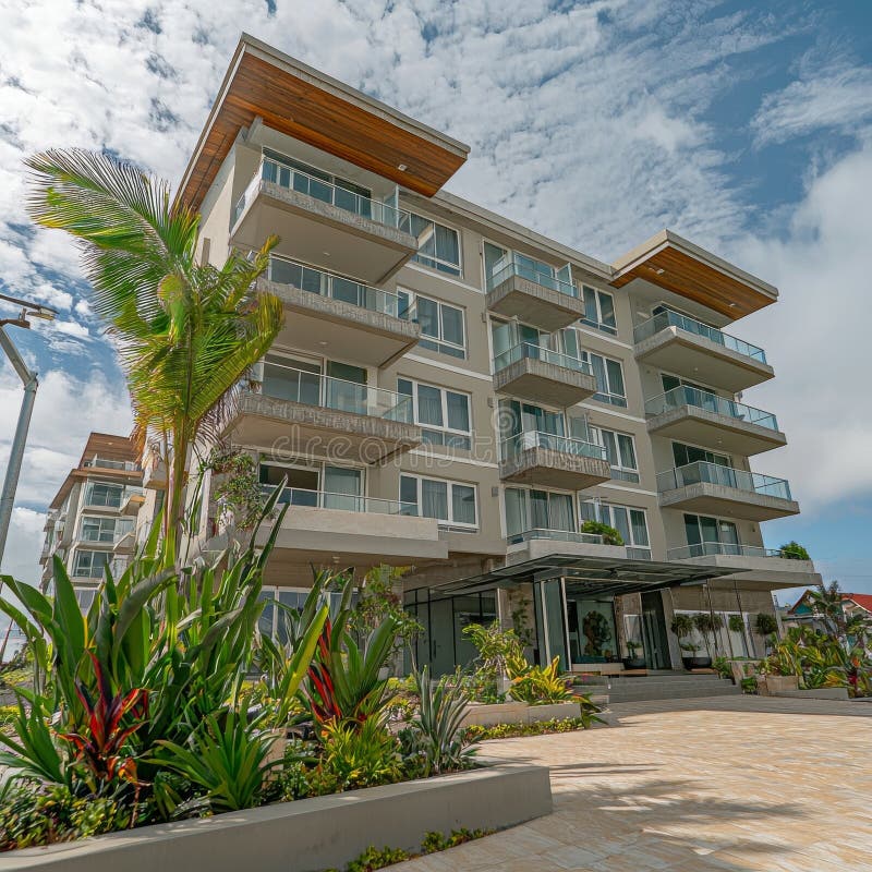 Side View Old High Rise Condominium Building Stock Photos - Free ...