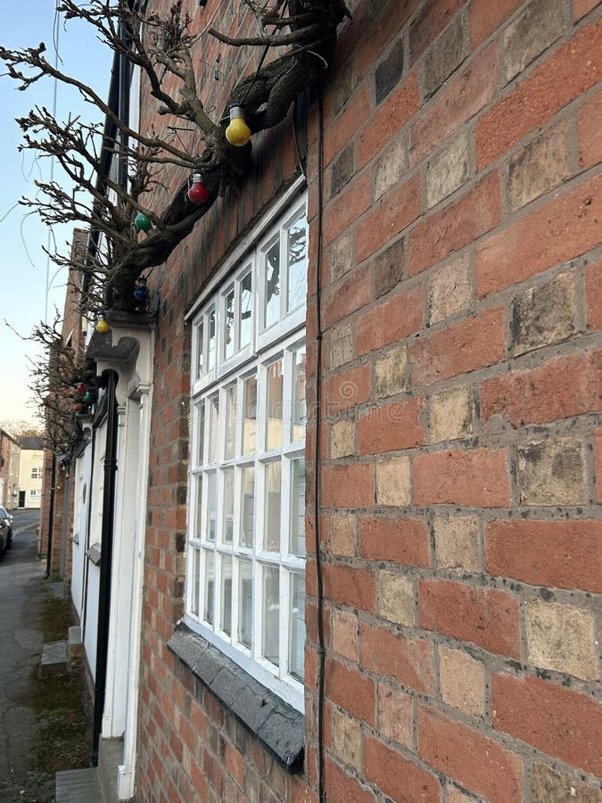 Side View from Old Victorian House, Brick Finish Stock Image - Image of ...