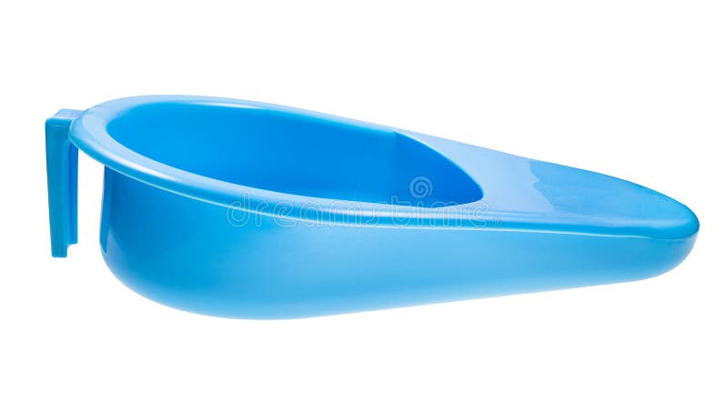 Side View of Open Blue Fracture Bedpan Isolated Stock Image - Image of ...