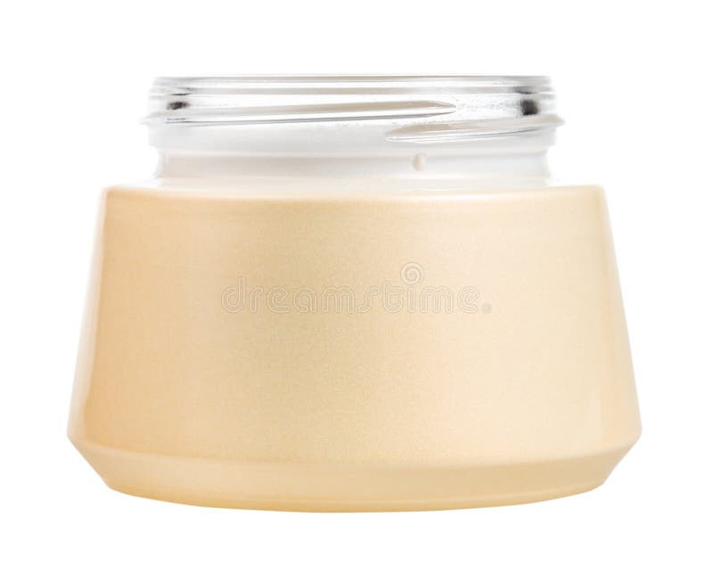 Side View of Open Shiny Jar for Cosmetic Cream Stock Image - Image of ...