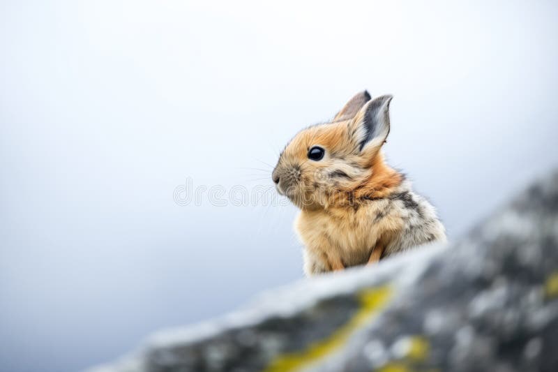 Side View of Pika Calling on a Ledge Stock Illustration - Illustration ...