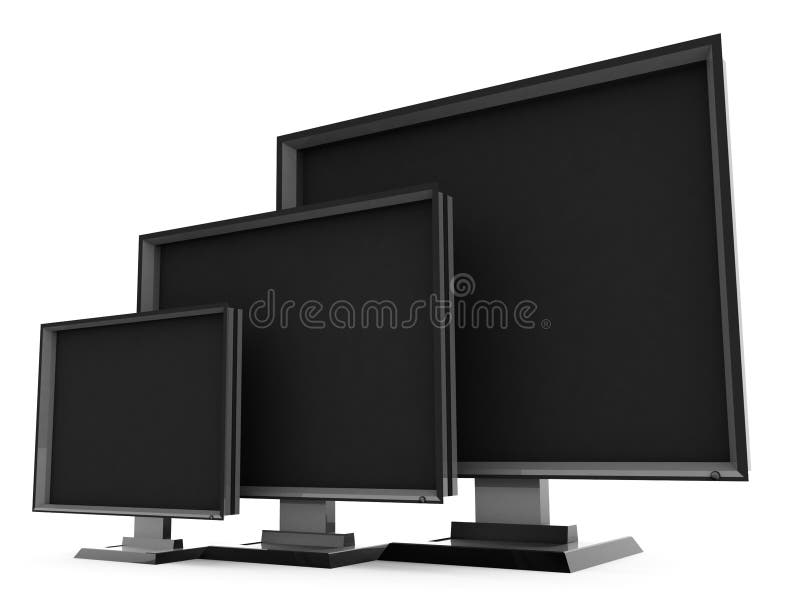 Side View Of Plasma Television Stock Illustration - Illustration of ...