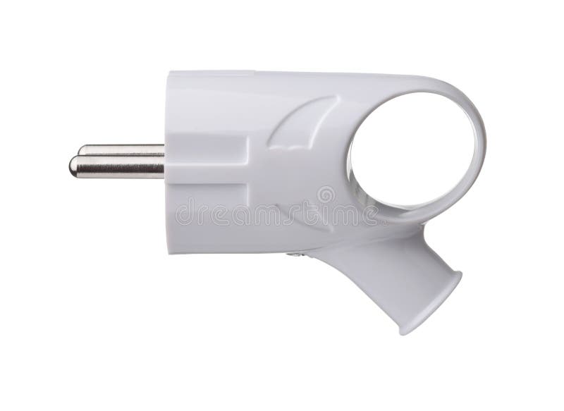 Side View of Plastic Electric Plug with Pulling Ring Stock Photo ...