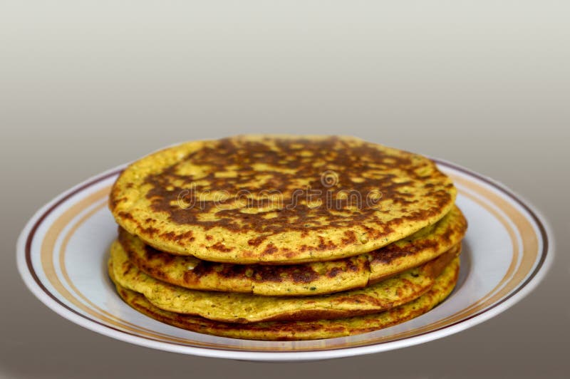 Side View of Plate with Homemade Pancakes Stock Photo - Image of ...