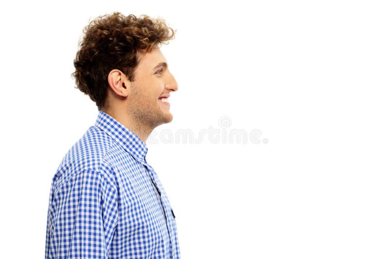 Side View Portrait of a Muscular Man Stock Photo - Image of away, good ...