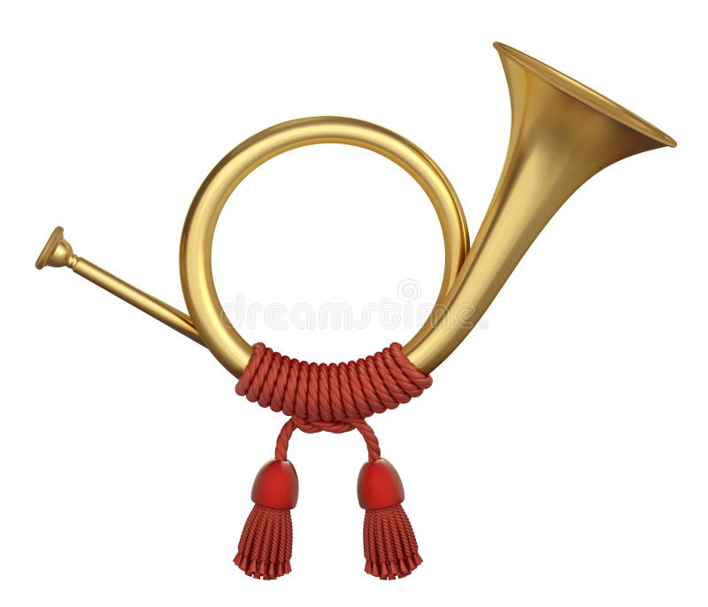 Post Horn Musical Instrument Sound Trumpet Vector Illustration. Stock ...