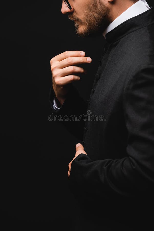 Side View of Priest Gesturing and Stock Photo - Image of belief, adult ...
