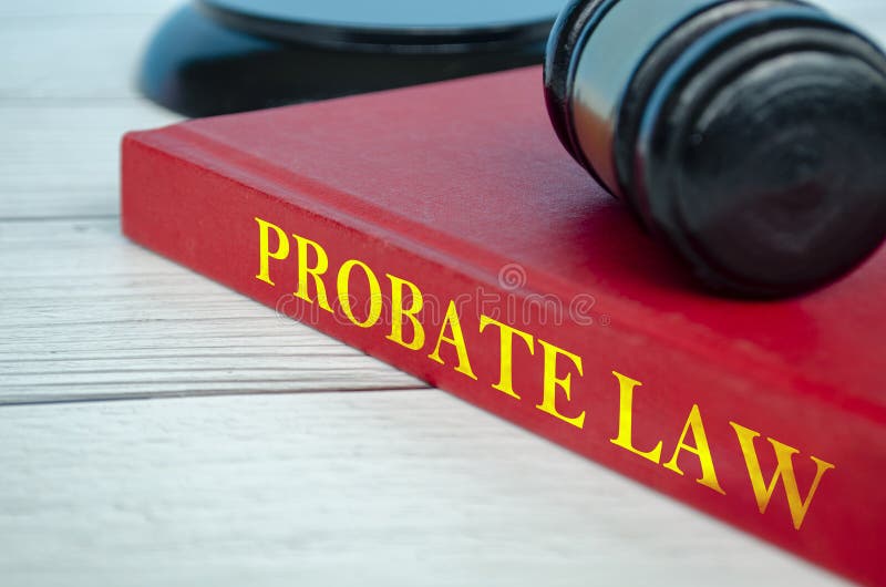 Side View of Probate Law Book with Gavel on Top of the Book Stock Image ...