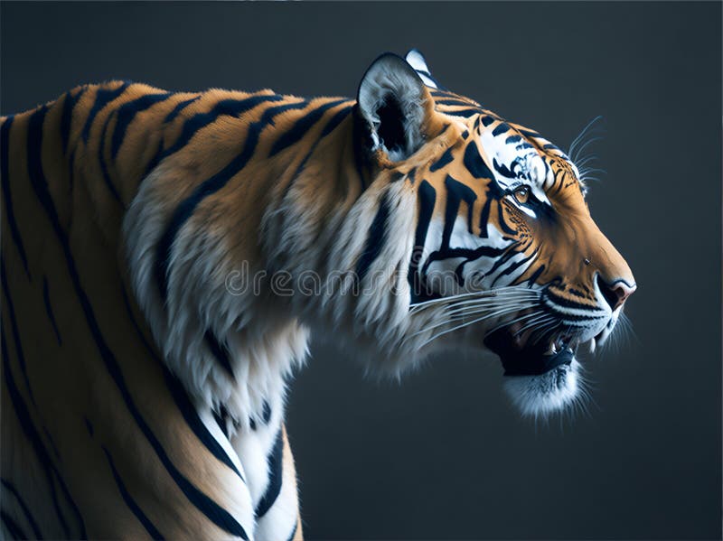 Tiger Walking Side View Stock Illustrations – 75 Tiger Walking Side ...