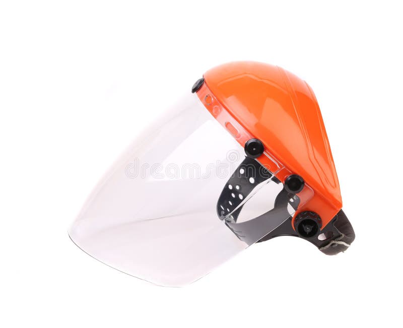 Side View Of Protective Face Shield. Stock Image - Image of laborer ...