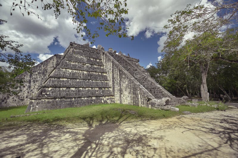 Side view of a pyramid #2 stock image. Image of civilization - 254171939