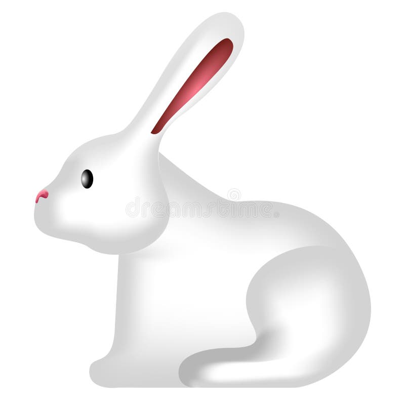 Side view of a rabbit stock vector. Illustration of color - 110585885