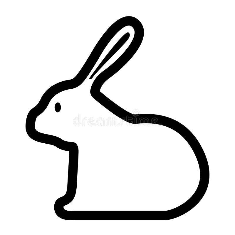 Side view of a rabbit stock vector. Illustration of bunny - 110586570