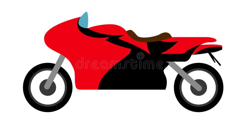 Side View of a Racing Motorcycle Stock Vector - Illustration of power ...