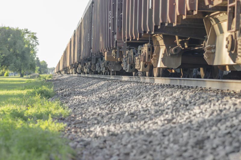 Side View of Rail Freight Containers Stock Photo - Image of container ...