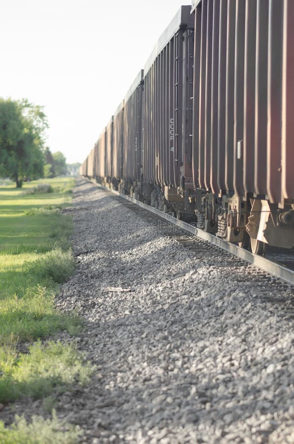 Side View of Rail Freight Containers Stock Photo - Image of outdoors ...
