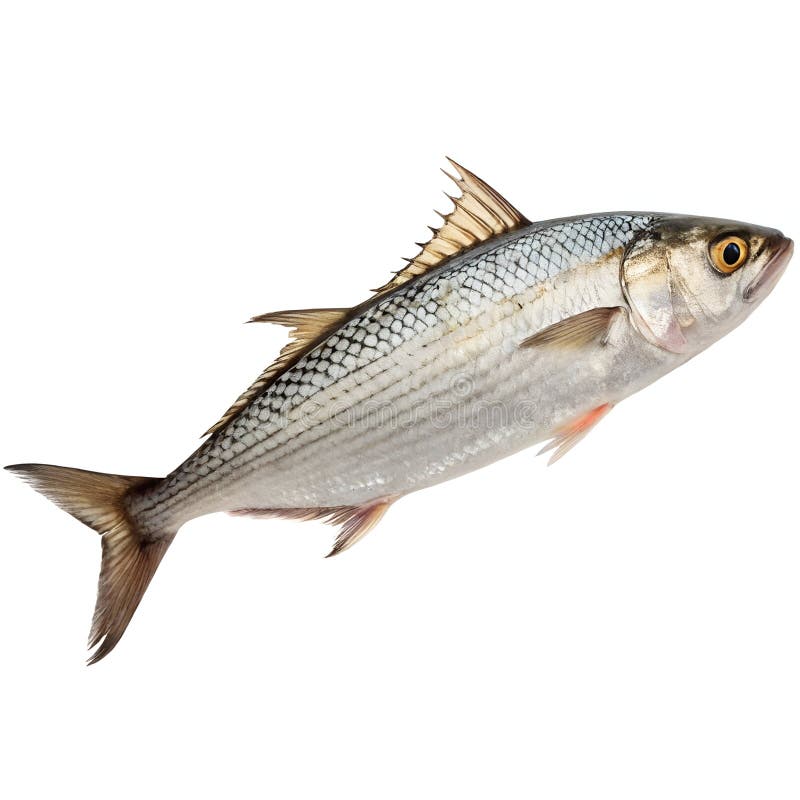 Side View of a Real Fish Isolated on White Background Stock ...
