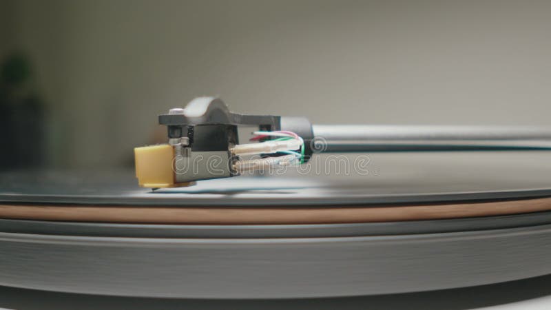 Side View of a Record Player Spinning Stock Footage - Video of modern ...