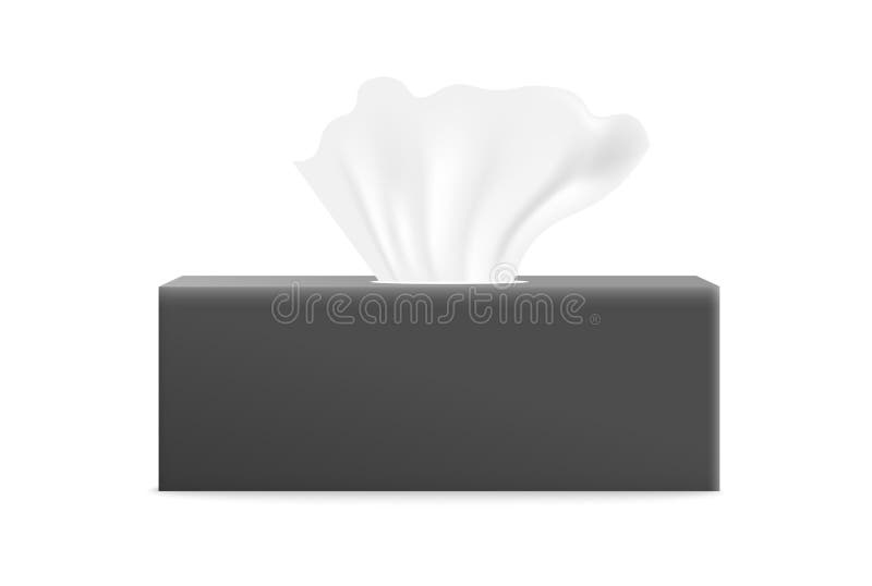 Tissue Cardboard Box Side View Mockup Realistic Vector Illustration ...