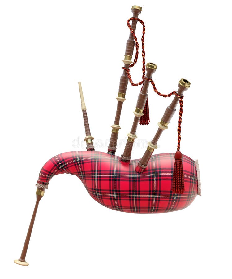 Bagpipes stock illustration. Illustration of tartan, decoration - 12569331