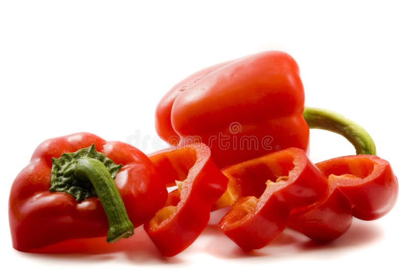 Side view of red peppers stock photo. Image of bell, extreme - 3430752