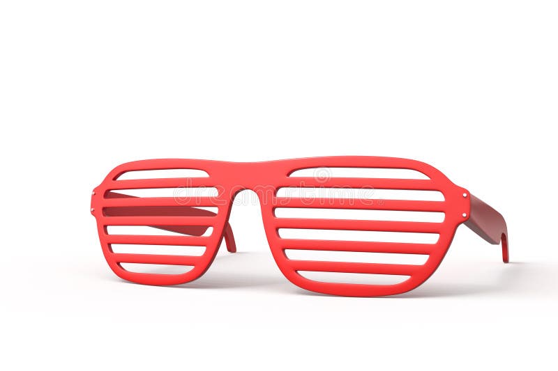 Side View of Red Shutter Shades Stock Illustration - Illustration of ...