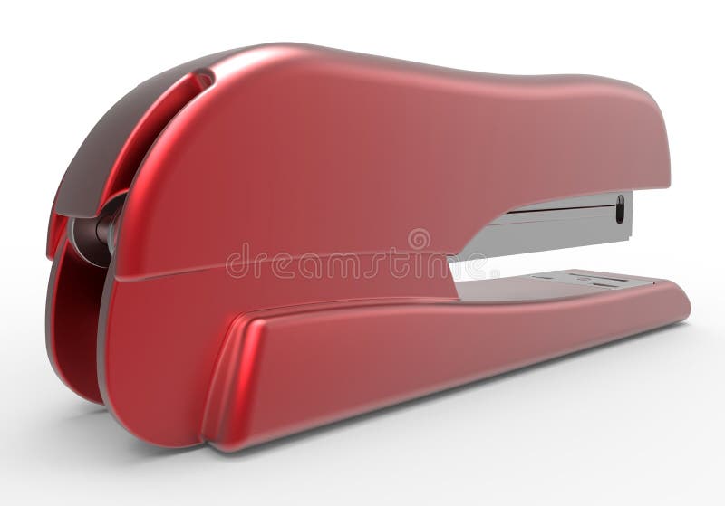 A red stapler stock vector. Illustration of business - 32709651