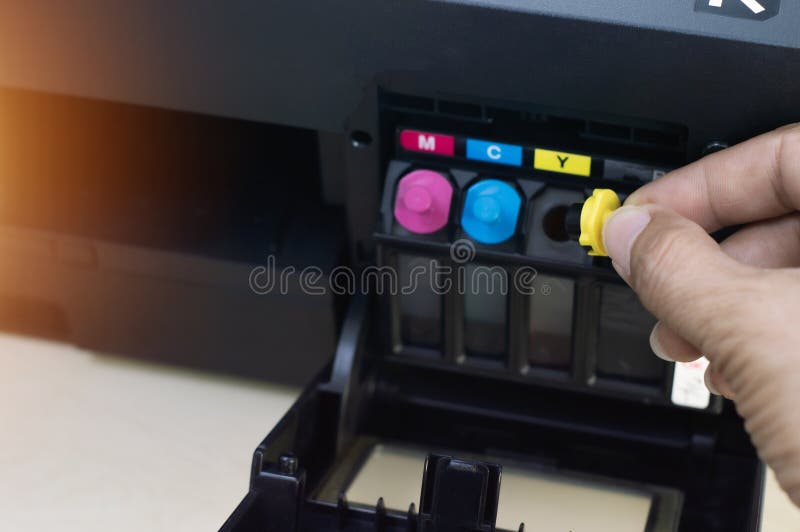 Side View of a Refillable Printer, Document Printer Stock Photo - Image ...
