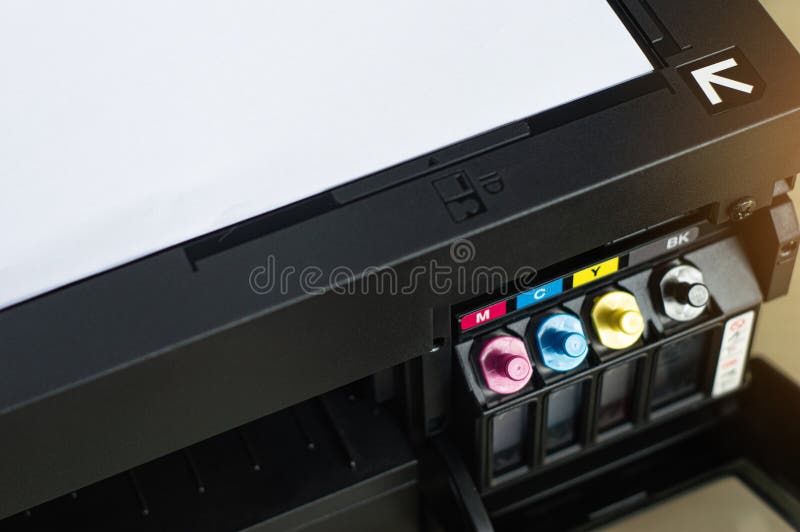 Side View of a Refillable Printer, Document Printer Stock Image - Image ...