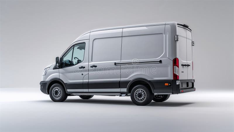Side View of a Refrigerated Delivery Van with Box Unit and Cooling ...