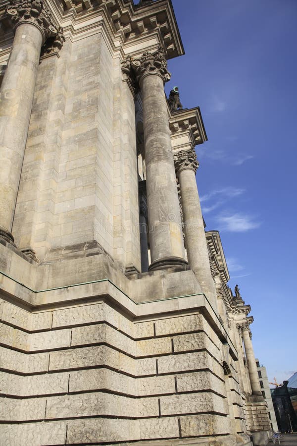 Side View of Reichstag in Berlin Stock Image - Image of impressive ...