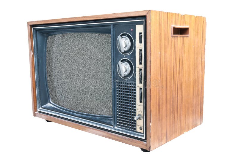 Side view of retro TV stock photo. Image of monitor, cathode - 20954476