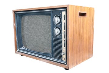 Side view of retro TV stock photo. Image of monitor, cathode - 20954476