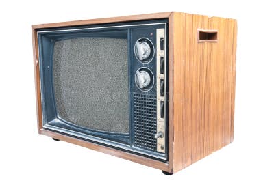 Side view of retro TV stock photo. Image of monitor, cathode - 20954476