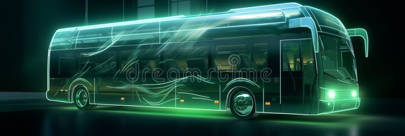 Transparent View of a Modern Bus Technology and Interior Design ...