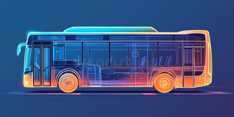 Transparent View Modern Bus Technology Interior Design Features Stock ...