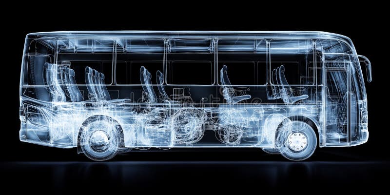 Transparent View of a Modern Bus Technology and Interior Design ...