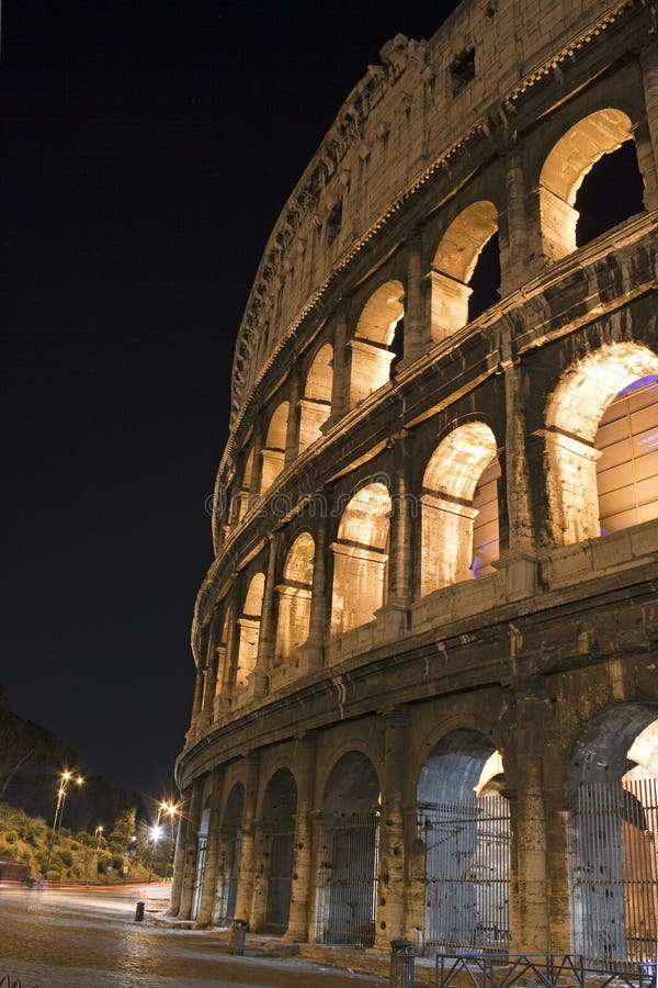 Side View of the Roman Colosseum, Italy Stock Photo - Image of ...