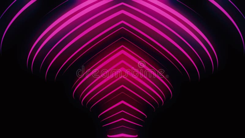 Side View of Rotating an Abstract Vortex Formed by Bright Pink Narrow ...