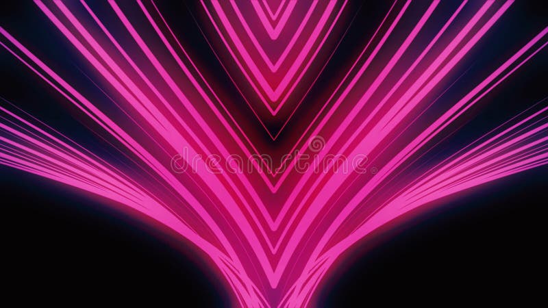 Side View of Rotating an Abstract Vortex Formed by Bright Pink Narrow ...
