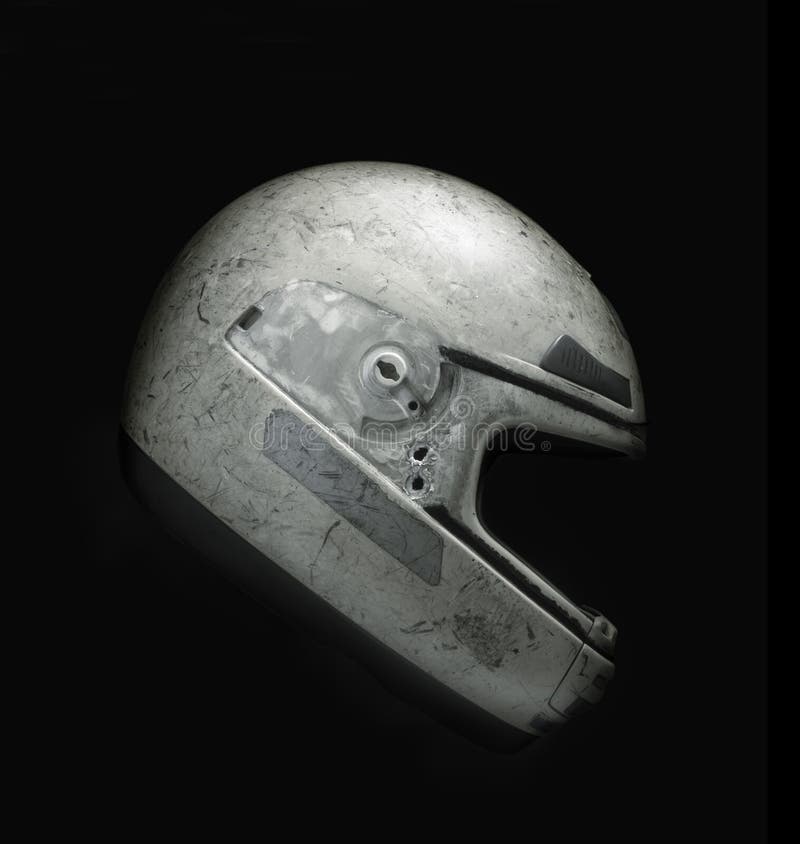 Side View of Rugged Motorcycle Helmet Stock Photo - Image of clipping ...