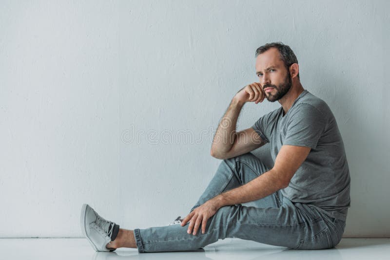 772 Handsome Man Sad Side View Stock Photos - Free & Royalty-Free Stock ...