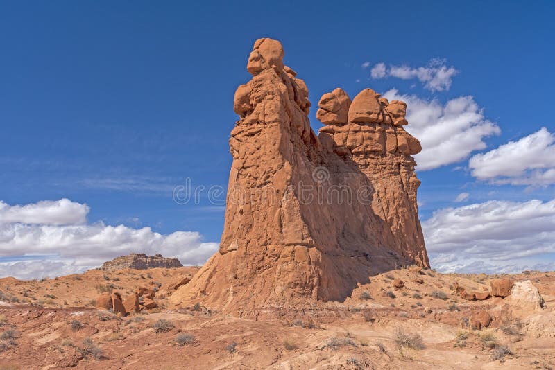 Eroded Monolith in the Desert Stock Photo - Image of arid, erosion ...